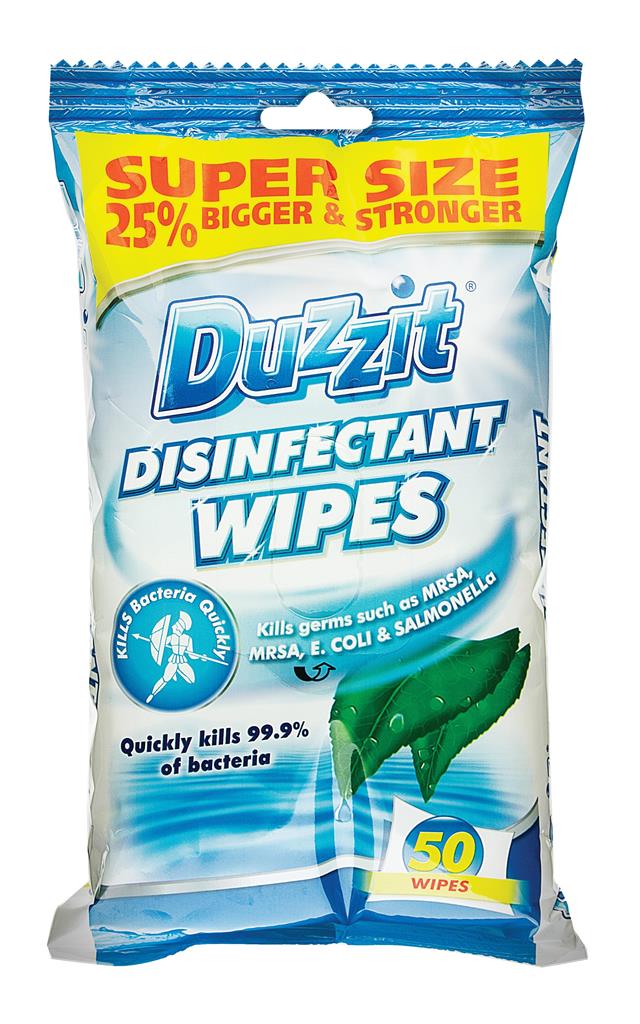 Duzzit Disinfectant Wipes 50 Pack – Clevedon DIY